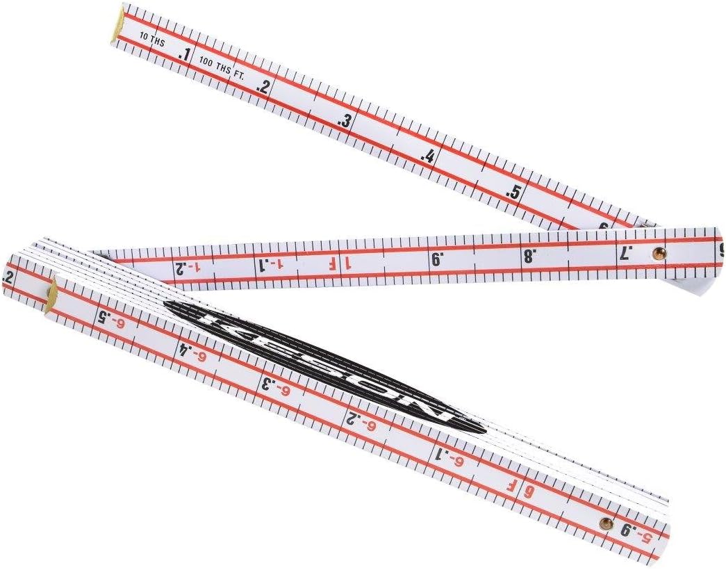 Keson WR1018 Folding Wood Ruler Tenths/English, 6-1/2-Foot ...
