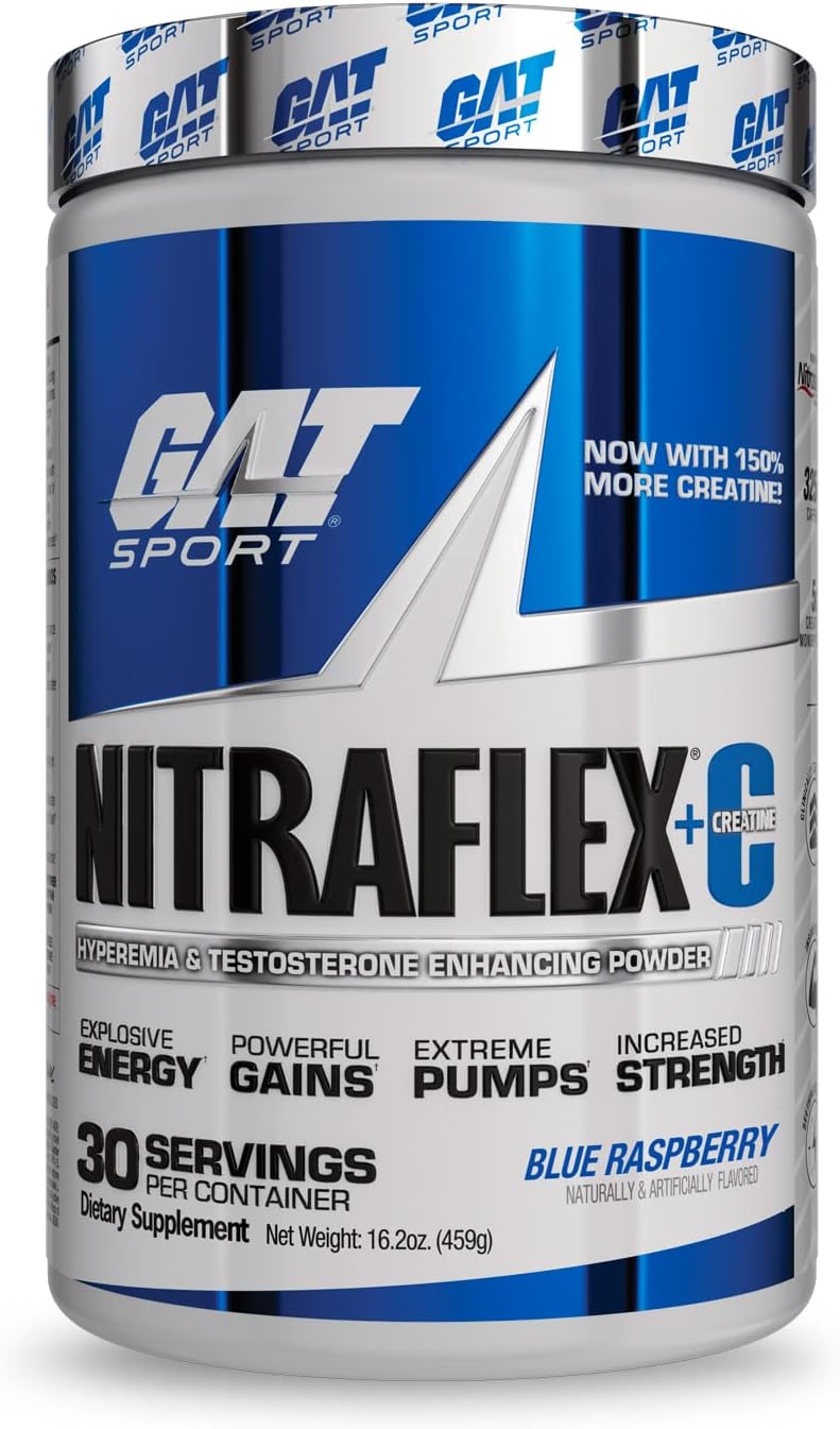 Amazon.com: GAT SPORT NITRAFLEX Burn, Pre Workout Thermogenic Powder ...
