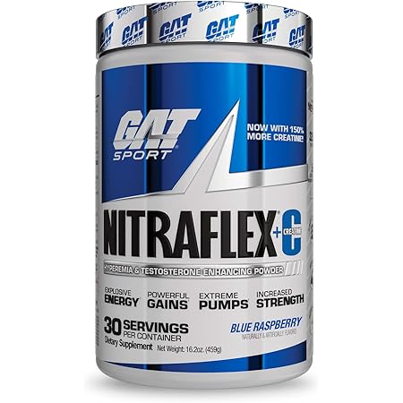 Amazon.com: GAT Sport Nitraflex Advanced Pre-Workout Powder, Increases ...