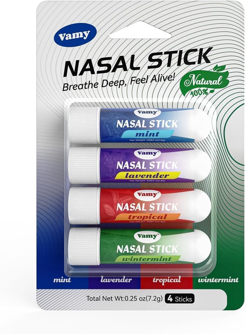 Amazon.com: vamy Nose Inhaler Stick, Nasal Stick Boost Energy Set ...