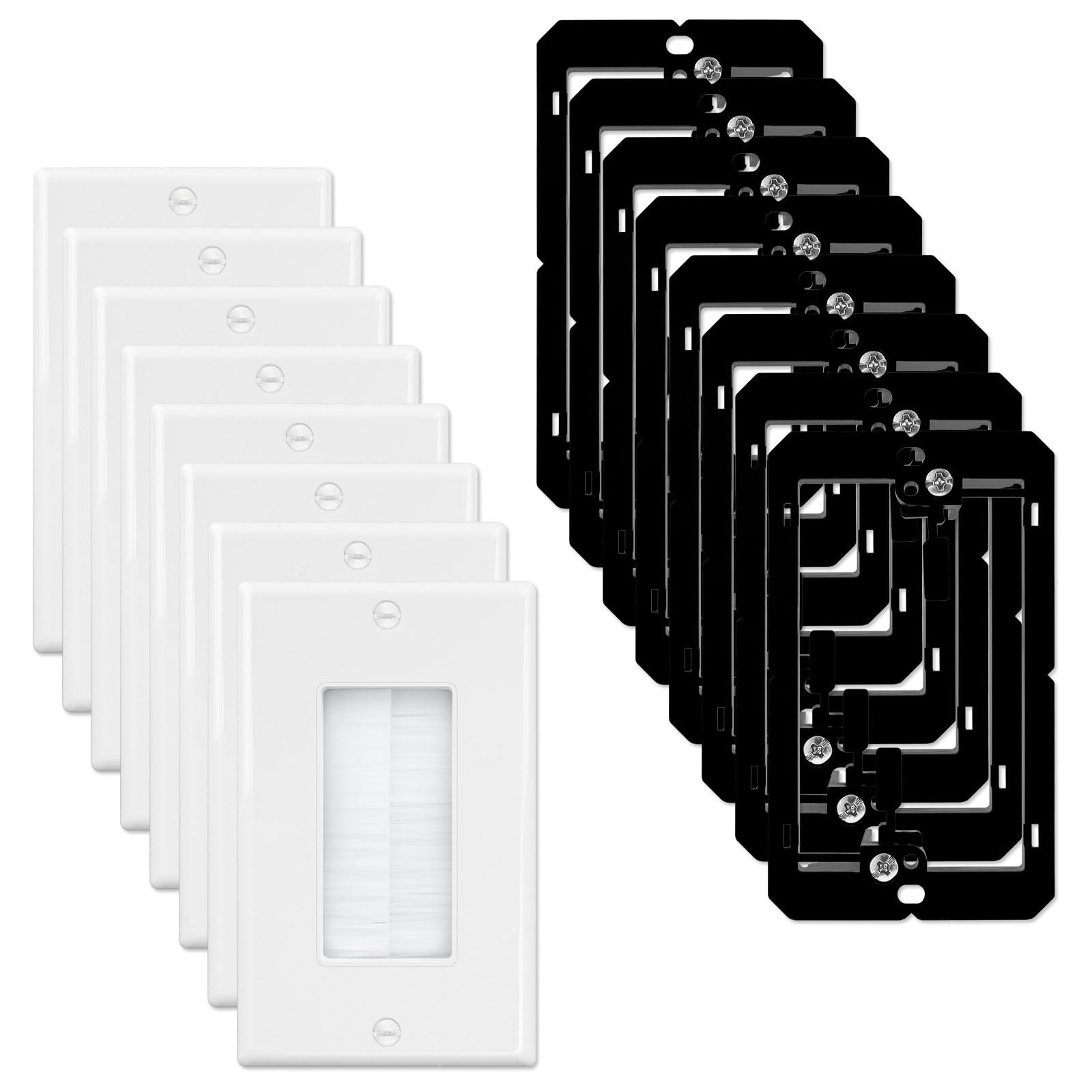 Amazon.com: Iwillink (8 Pack) Brush Wall Plate with Low Voltage ...
