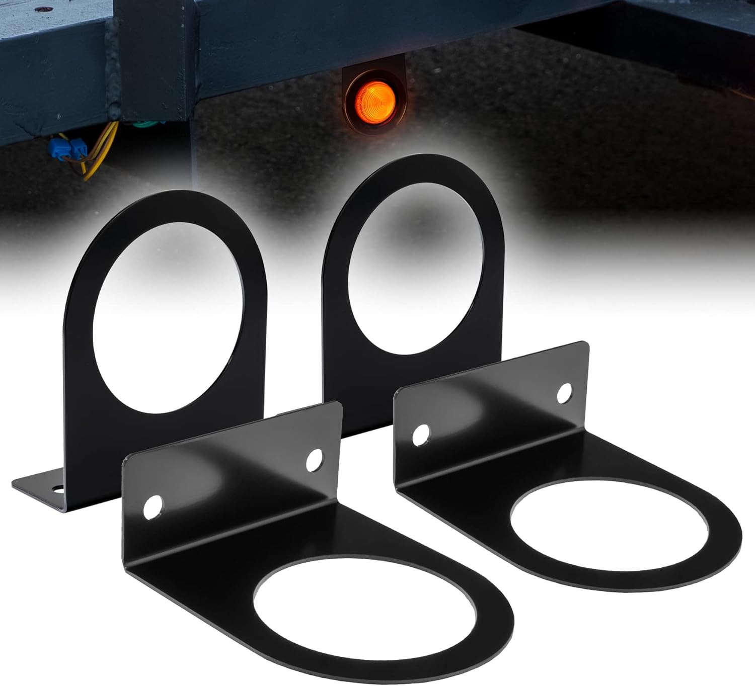 Amazon.com: True Mods 4pc 2.5" Round Marker Light Mounting Bracket [L ...