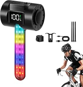 Amazon.com : Bike Taillight - Smart RGB Cycling Rear Light, Colorful ...