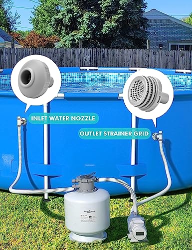 Pipihome Above Ground Swimming Pool Parts Kit with 1.25″ Outlet ...