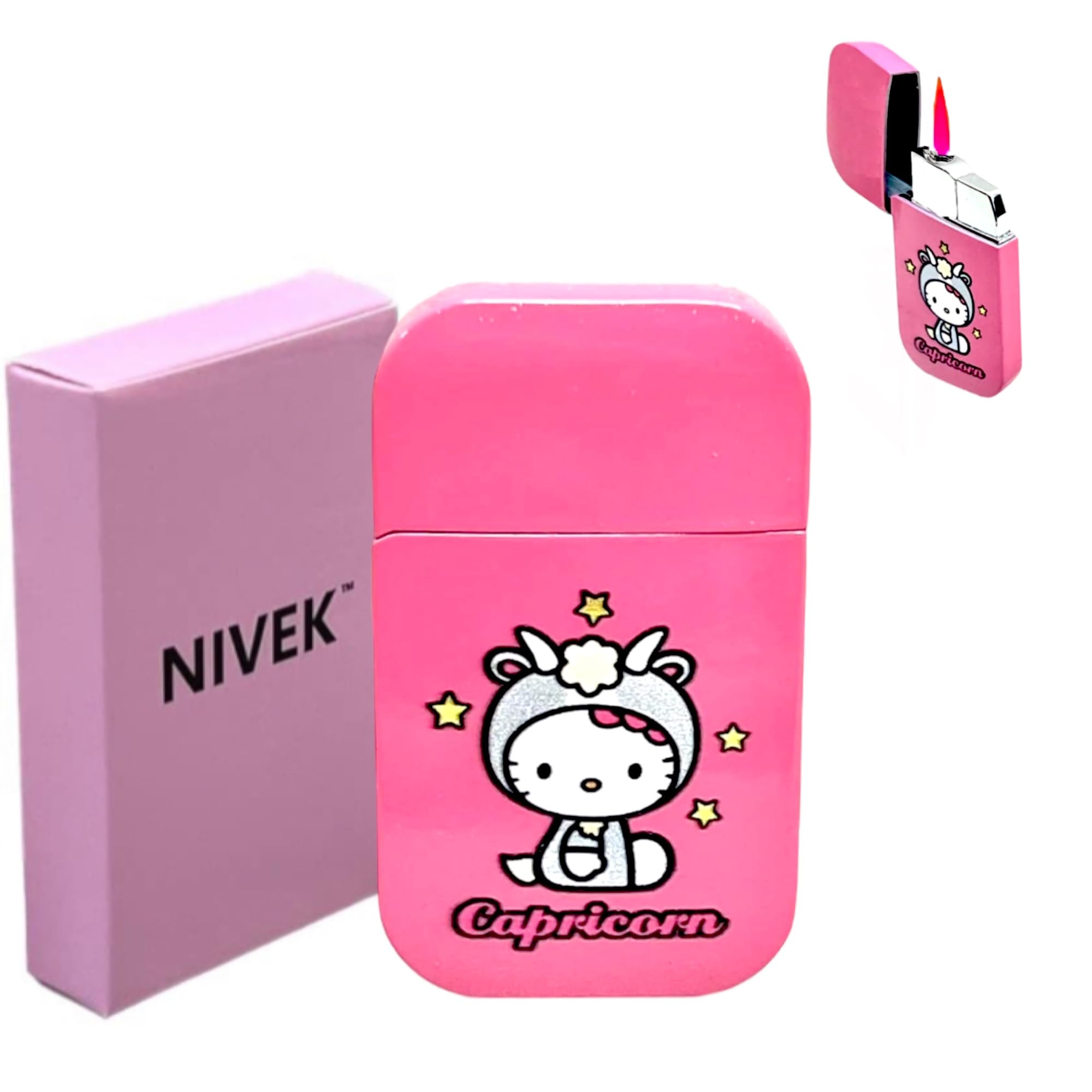 Amazon.com: NIVEK Kitty Cat Lighter Y2k 12 Consetellations Horoscope Astrology Zodiac Birth ...