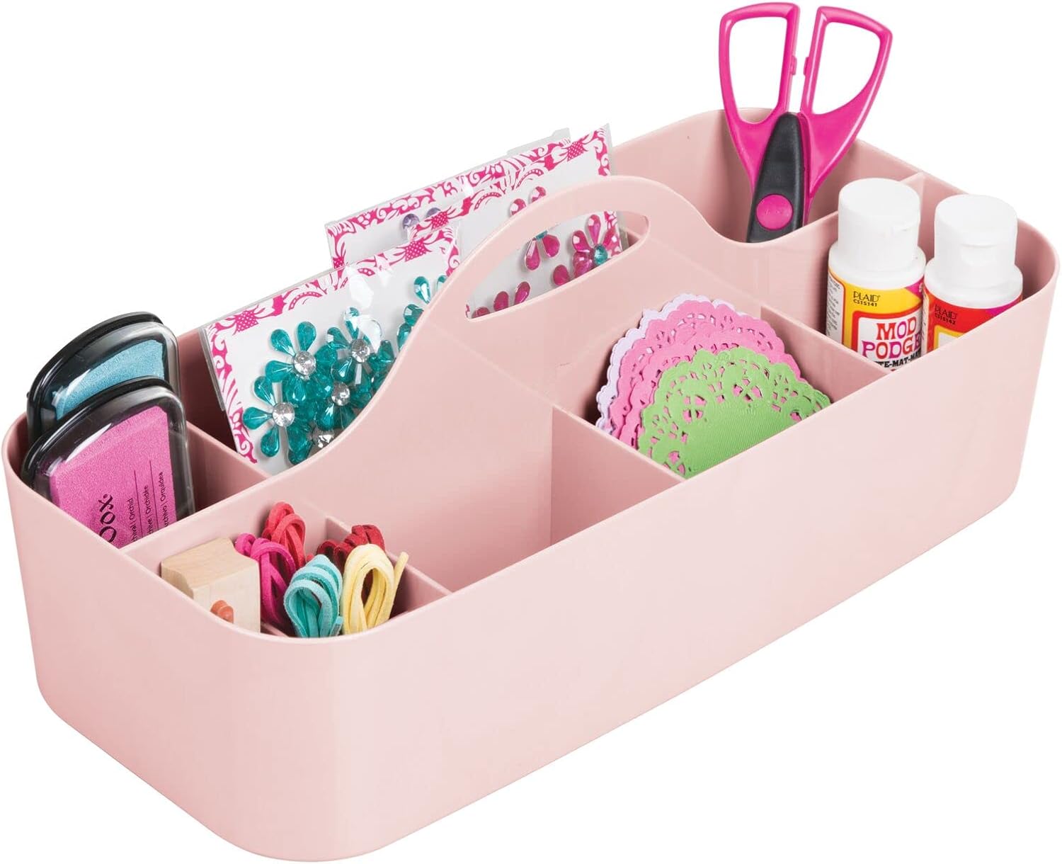 Amazon.com: mDesign Plastic Divided Art and Craft Storage Organizer ...