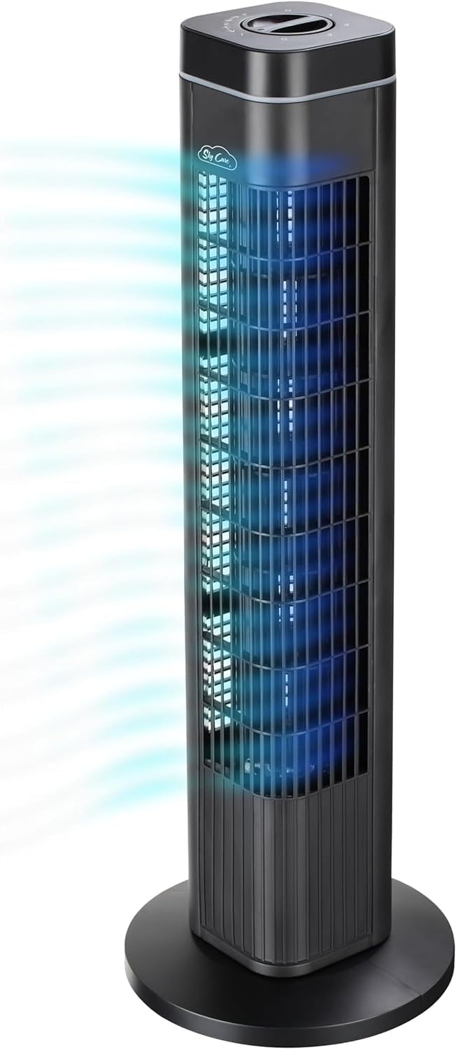 Amazon.com: Elly Décor Sky Care Tower Fan For Bedroom,24 ft/s velocity ...