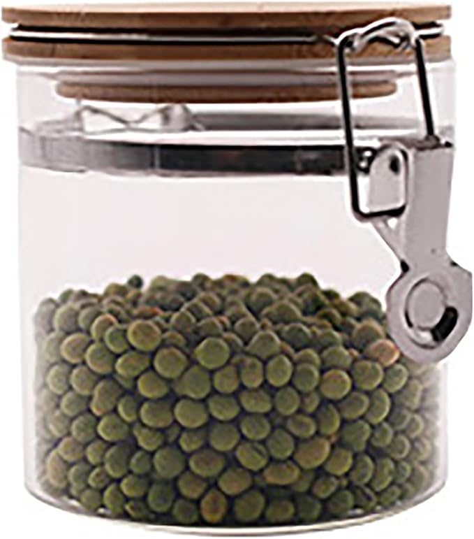 Airtight Glass Canister - Food Storage Jar Round - Storage Container ...