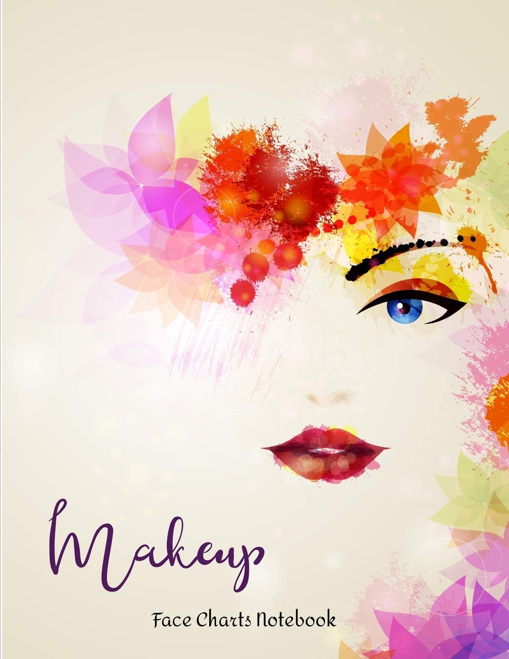 Makeup Face Charts Notebook: Make Up Practice Chart Book.contouring ...