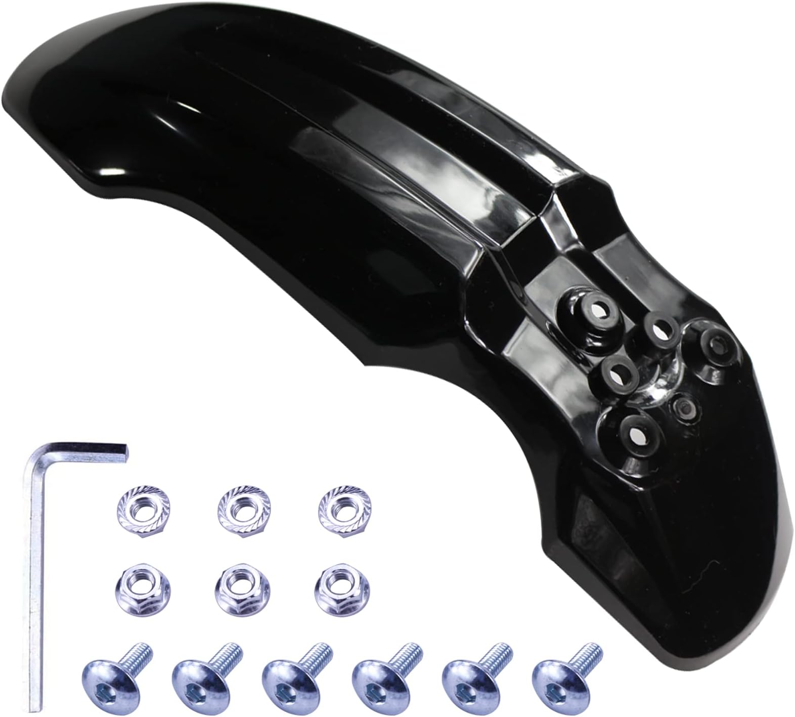 Amazon.com: DKMOTORK 0061 Black Cafe Racer Motorcycle Front Fender Mud ...