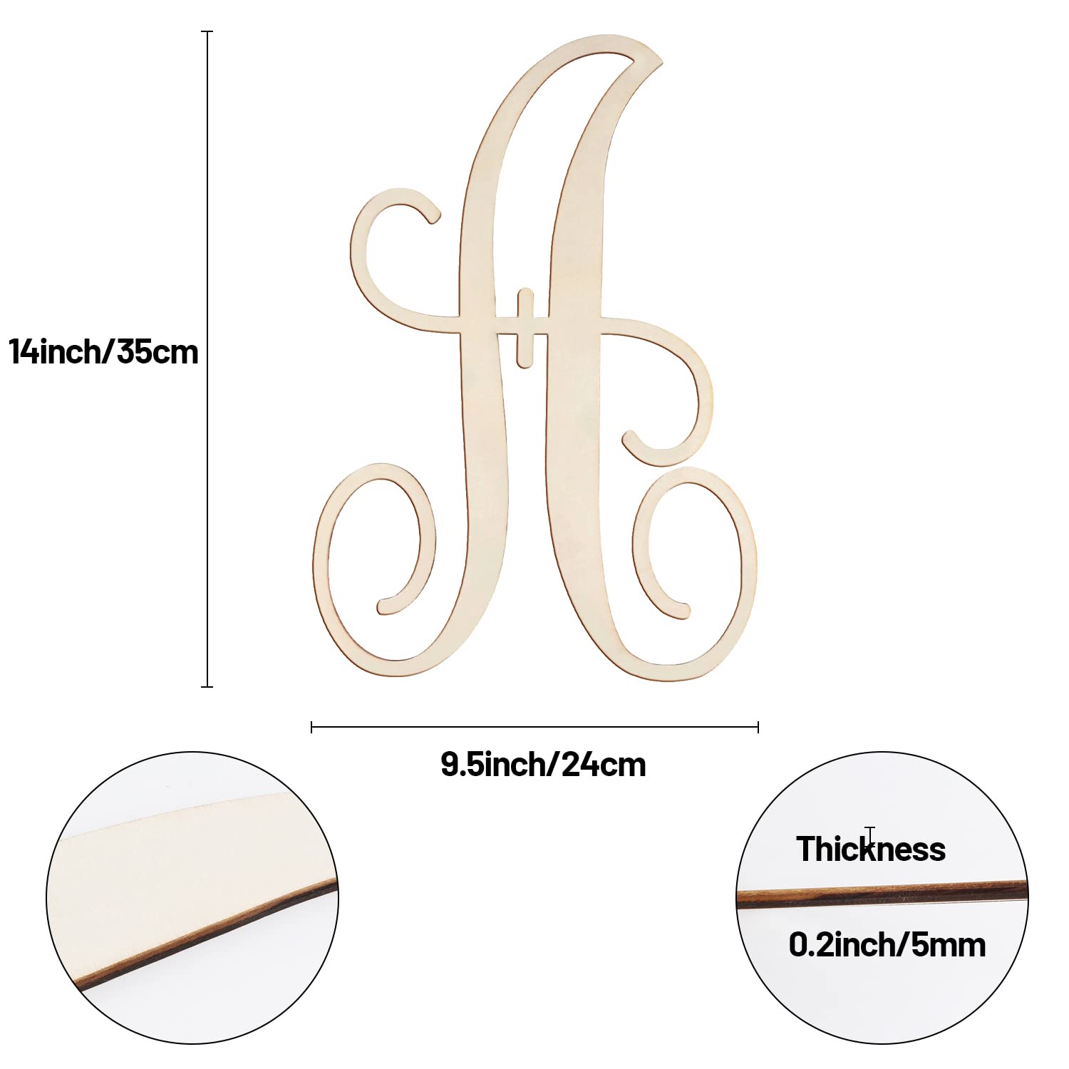 Snapklik.com : Cursive Wooden Letters For Wall Decor 14 Inch Large ...