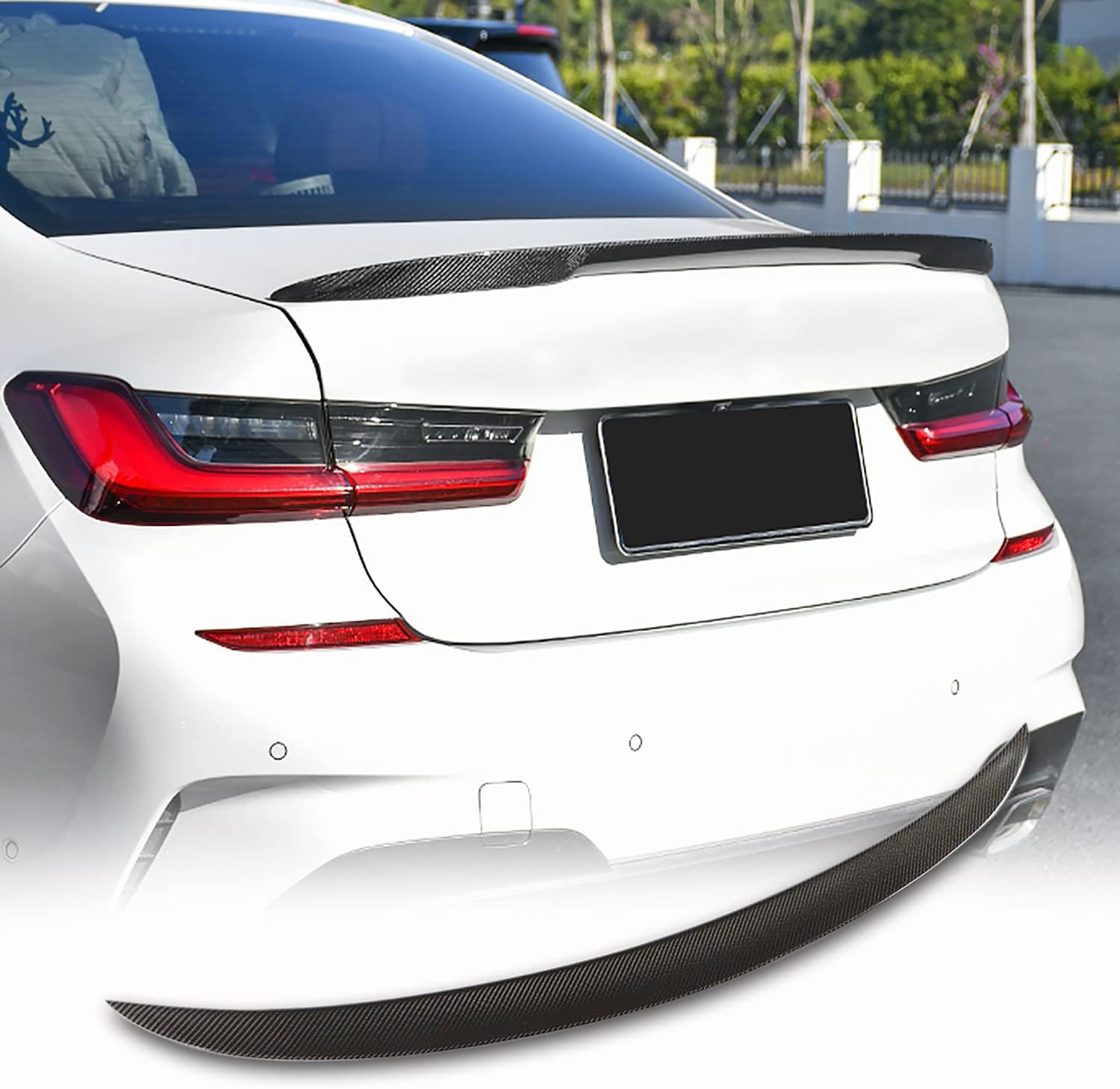 Amazon.com: MCARCAR KIT G20 Real Carbon Fiber Trunk Spoiler Wing for ...