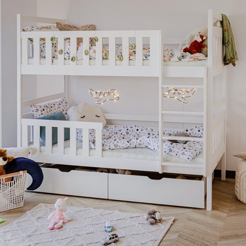 Kids Collective Hochbett 80x180 | 90x200 cm mit 2 Schubladen Etagenbett ...