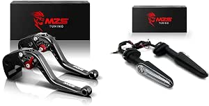Amazon.com: MZS Motorcycle Brake Clutch Levers Adjustable Short ...