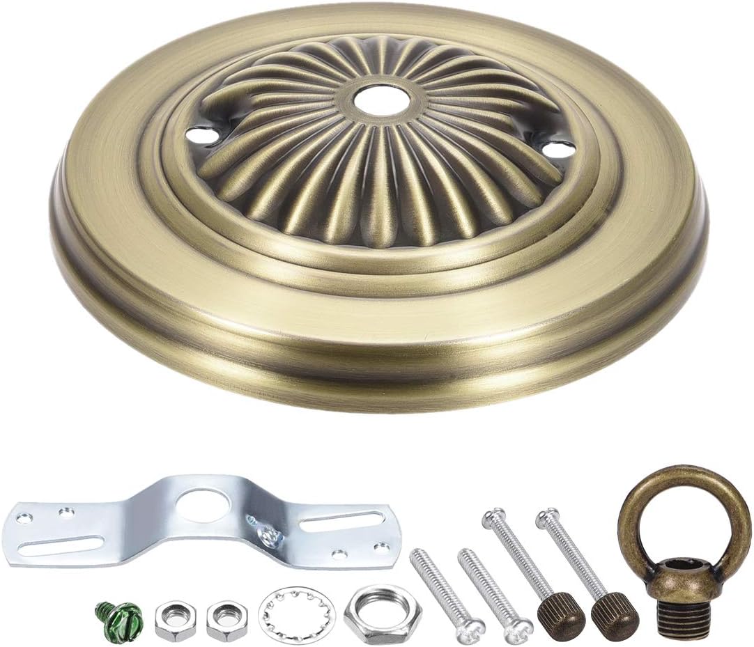 uxcell Retro Light Fixture Canopy Kit with Loop, Vintage Chandelier ...
