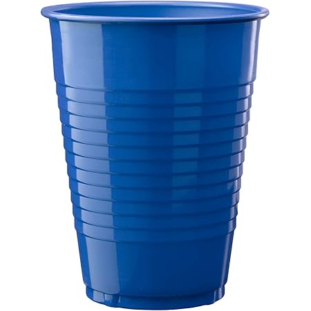 Amazon.com: Amscan Bright Royal Blue Plastic Cups - 18 Oz. | 20 Blue ...