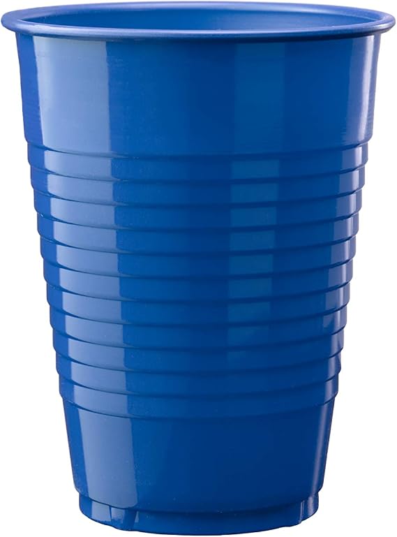 Amazon.com: Exquisite 50 Count - Dark Blue 12 Oz Plastic Cups ...