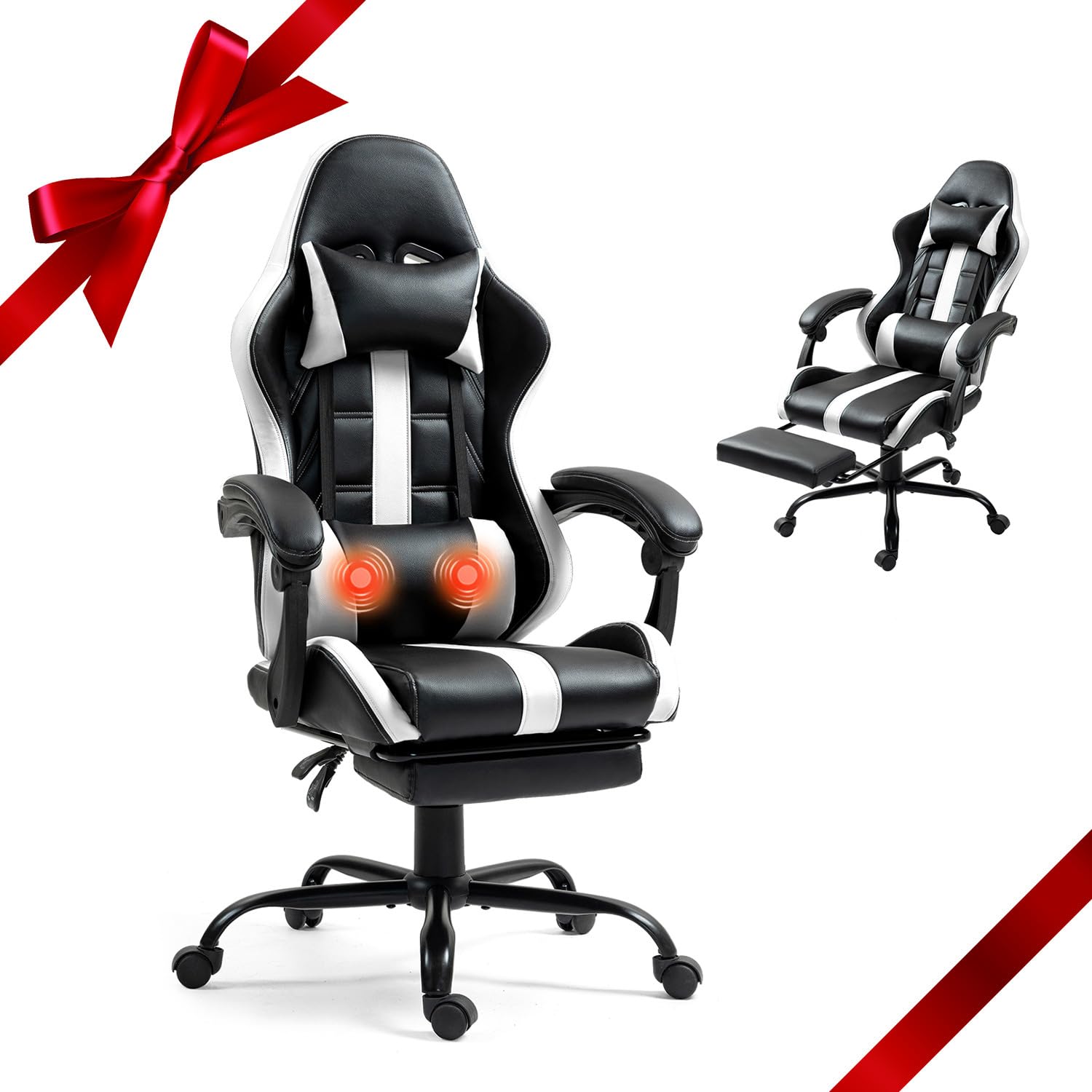 Amazon.com: ECOTOUGE Massage Gaming Chair, Video Game Chair with ...