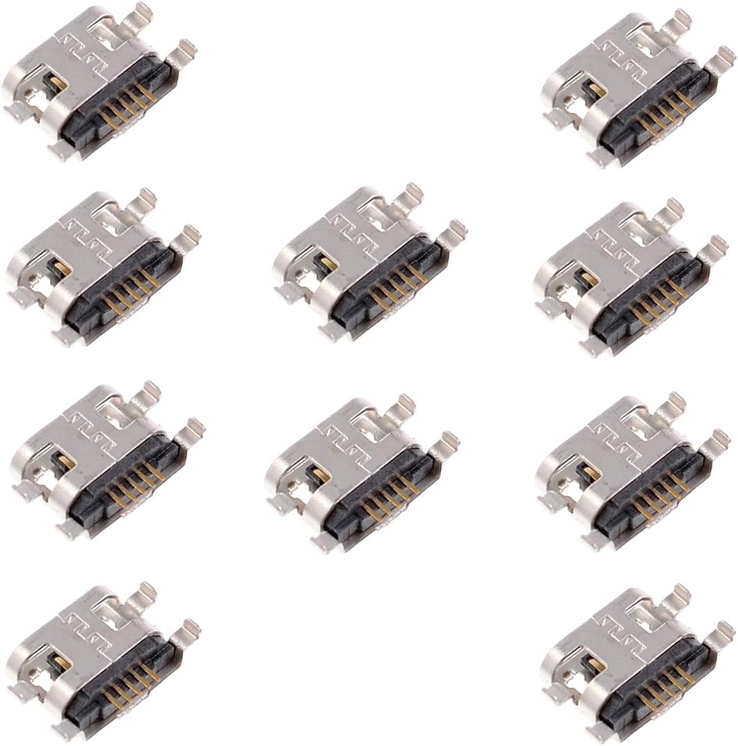 Amazon.com: Ganasome 10Pcs SMD Panel Mount Phone Micro USB Type-B 5 Pin ...