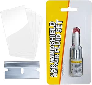 Glass Chip Repair Kit - Scratch Solution Tool Set,2ml Auto Windscreen ...