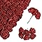 Amazon.com: INSUNSIX Artificial Flowers,60pcs Red Glitter Roses 1.57in ...