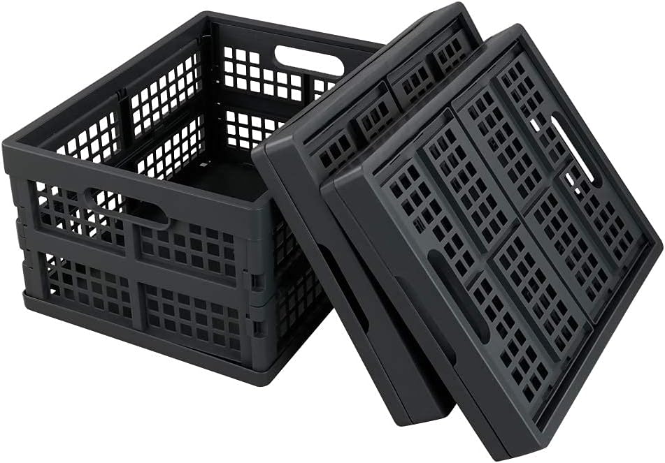 Amazon.com : AnnkkyUS 3-pack Folding Crates for Storage, 15 Liters ...