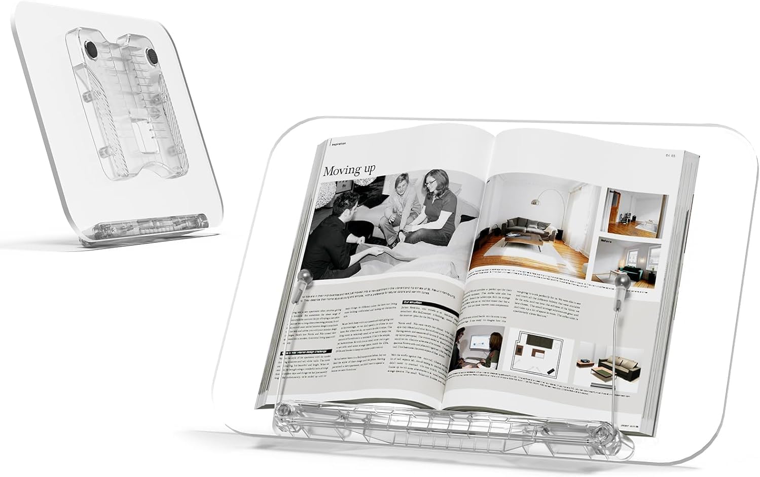 Amazon.com : SupeDesk Book Stand Acrylic Book Display Stand, 15°~65 ...