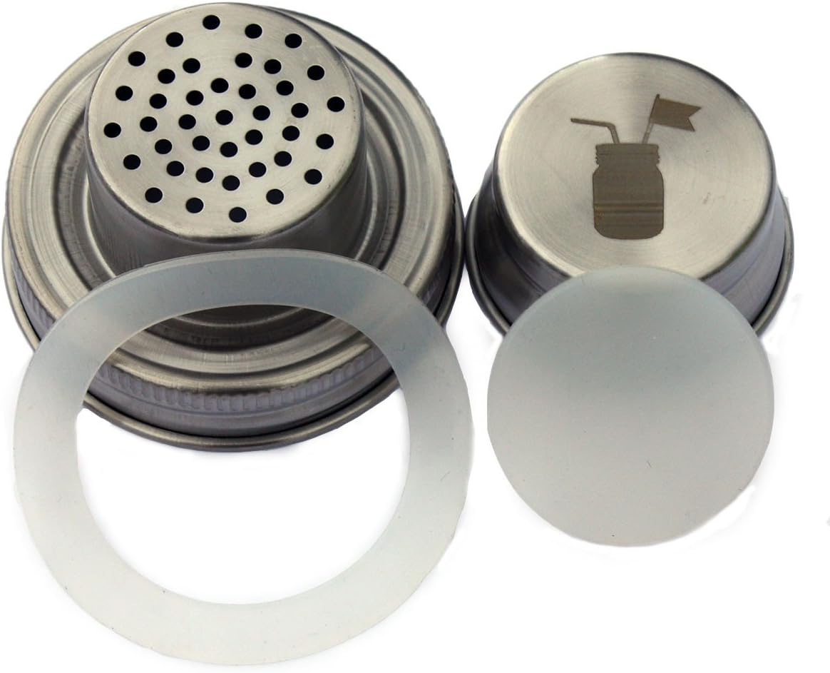 Amazon.com: Cocktail Shaker Lid with Silicone Seals for Regular Mouth ...