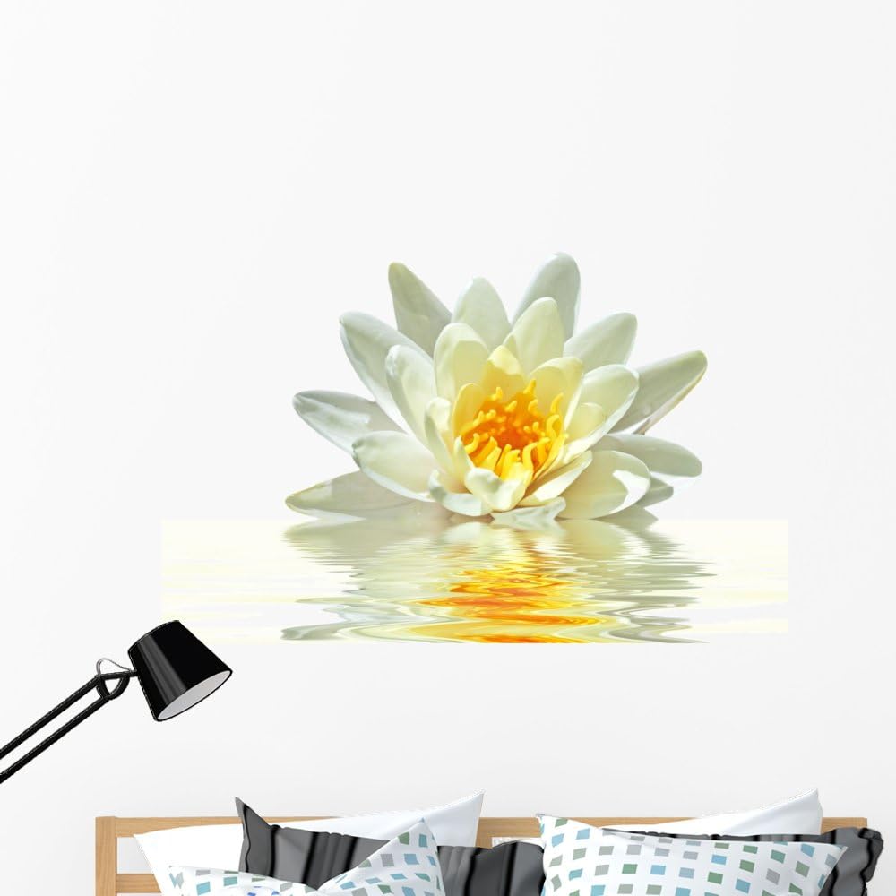 Amazon.com: Wallmonkeys Lotus Flower Floating Water Wall Decal Peel and ...