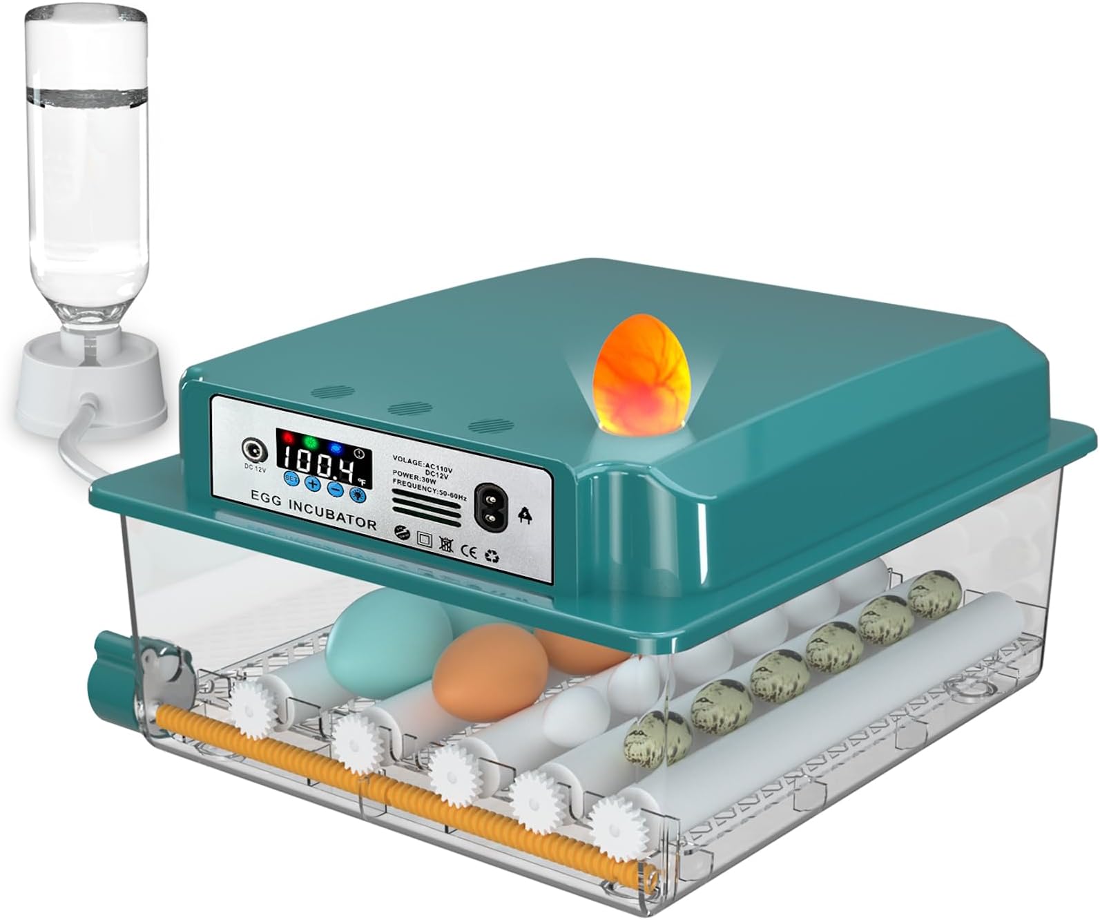 Amazon.com: Hethya Egg Incubator, Egg Incubator with Automatic Egg Turning and Automatic Water ...