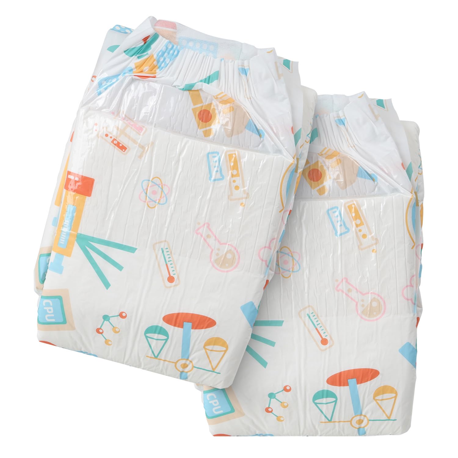 Amazon.com: CutiePlusU Adult Diapers 2 Pieces, Incontinence Briefs with ...