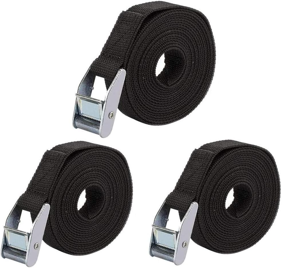 3 Pcs Ratchet Tie Down Straps， Heavy Duty Tension Belts Adjustable ...