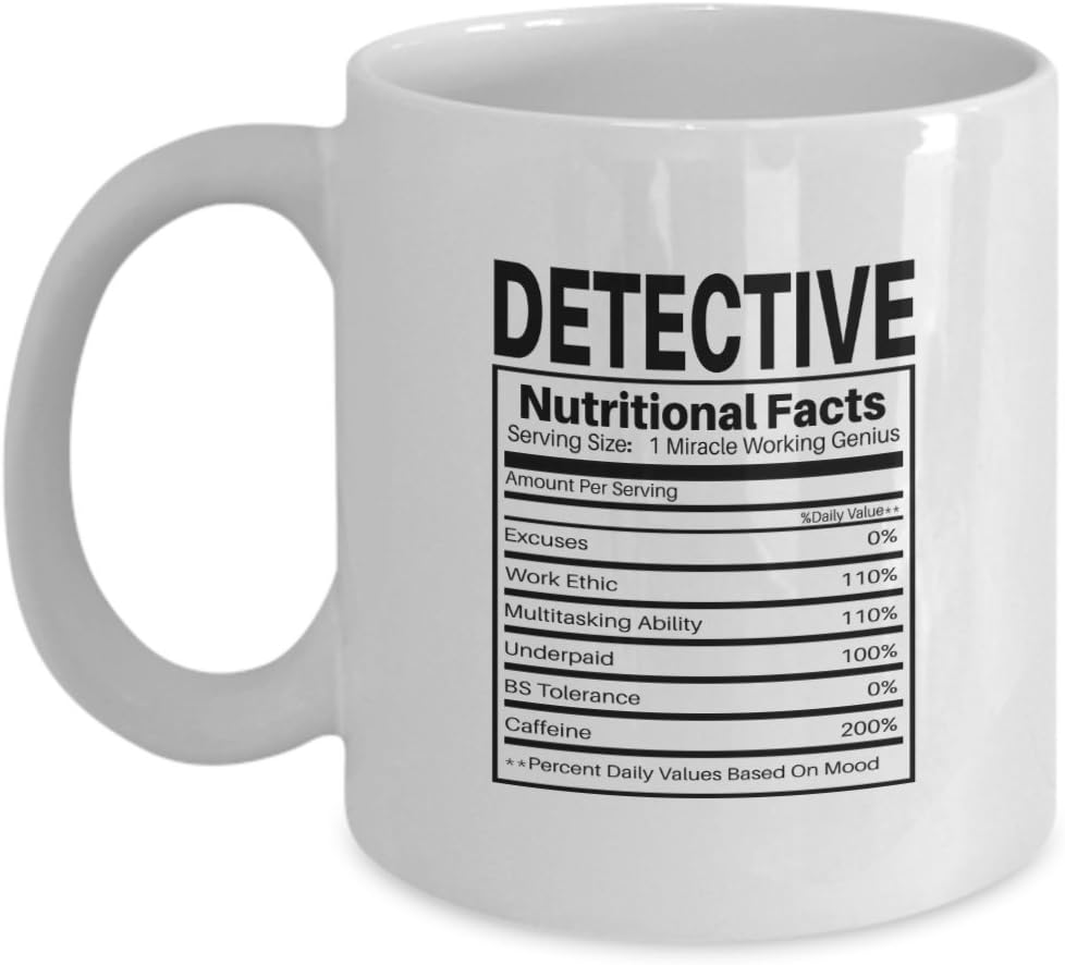 Amazon.com: Kisho Funny Police Detective Ceramic Mug, 8 oz ...