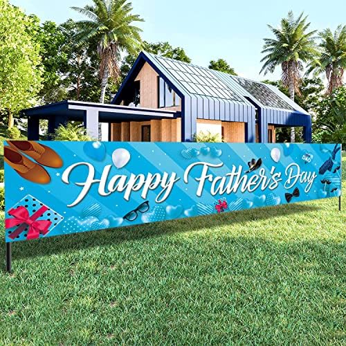 Amazon.com: Happy Fathers Day Banner Decorations, Happy Father's Day ...