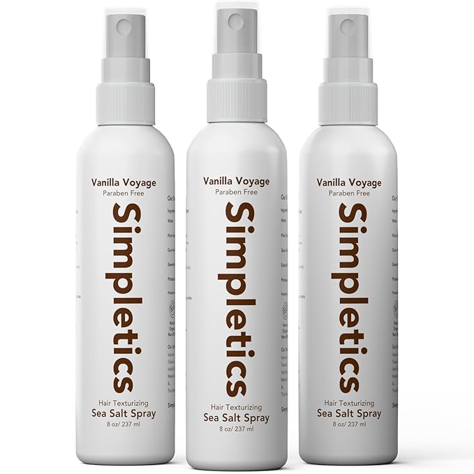 Amazon.com: Simpletics Himalayan Sea Salt Spray for Straight & Wavy ...