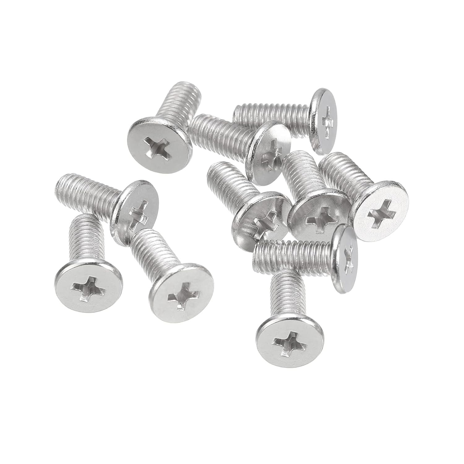 uxcell M5-0.8 x 12mm 20Pcs Flat Round Head Screws 304 Stainless Steel ...