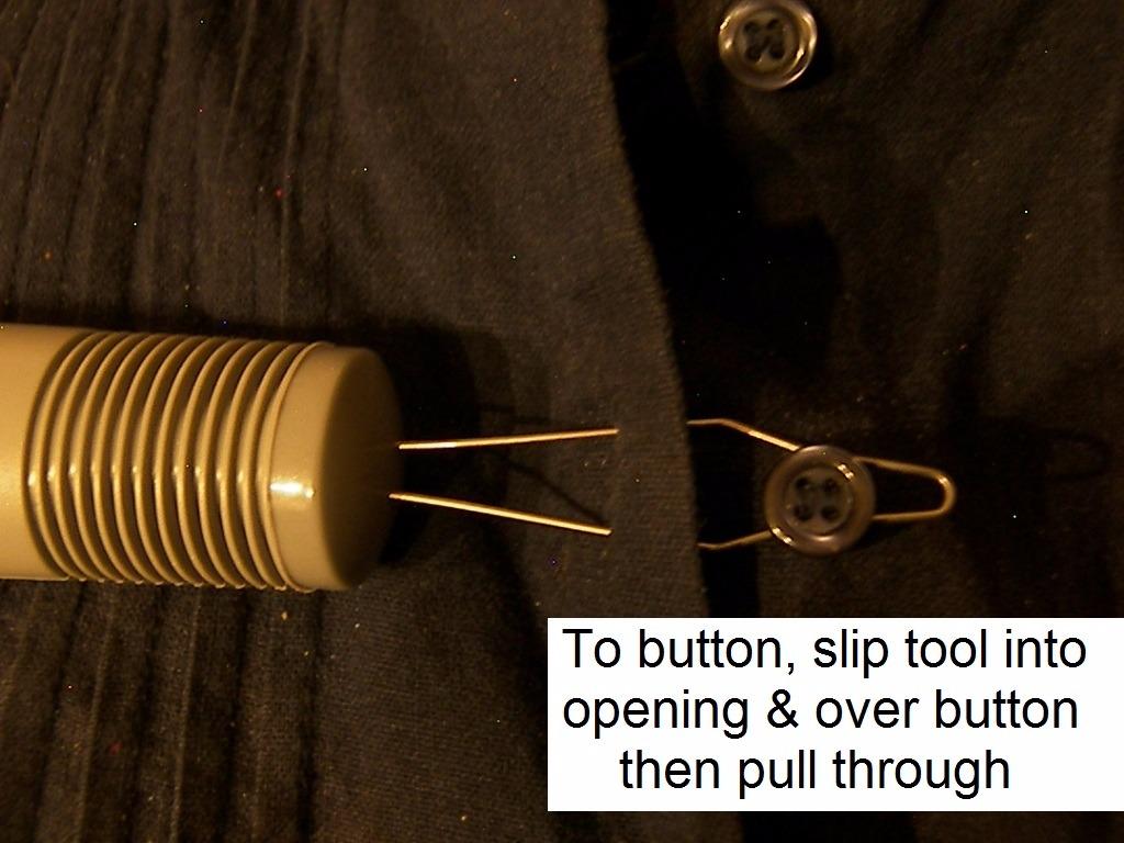 Amazon.com: RMS Button Hook with Zipper Pull - Button Assist Device ...