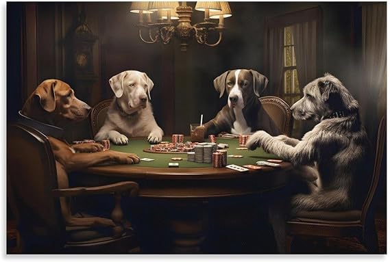 Amazon.com: Dogs Playing Poker Canvas Art Poster And Wall Art Picture ...