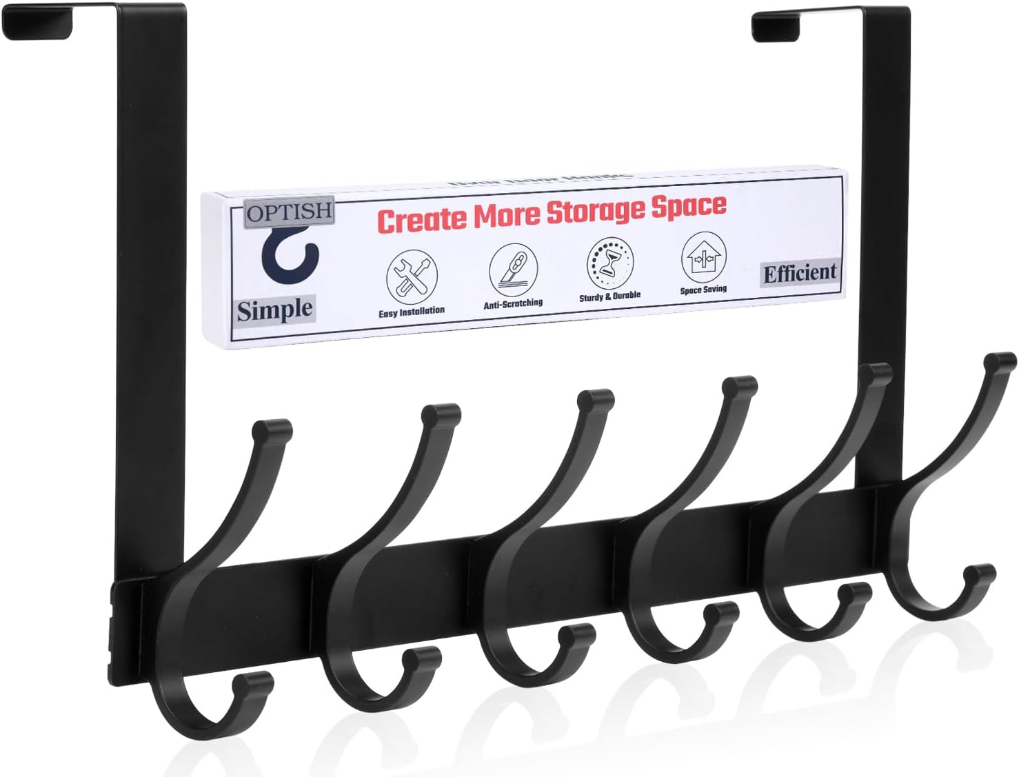 Optish Over The Door Hooks, Door Hanger Hook, Over The Doors Towel Rack ...