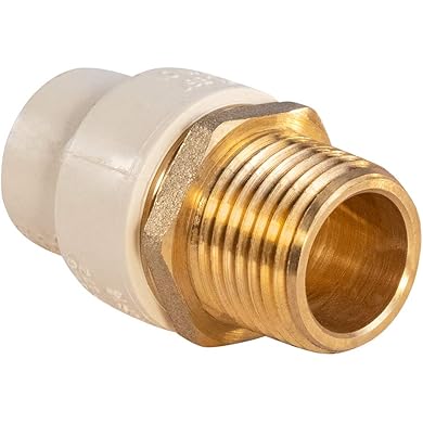 GF Piping Systems PVC to Brass Transition Pipe Fitting, Adapter ...