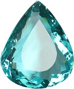Amazon.com: GEMHUB Lab Created Pear Cut Aquamarine Hydro Gem 79X66X39 ...