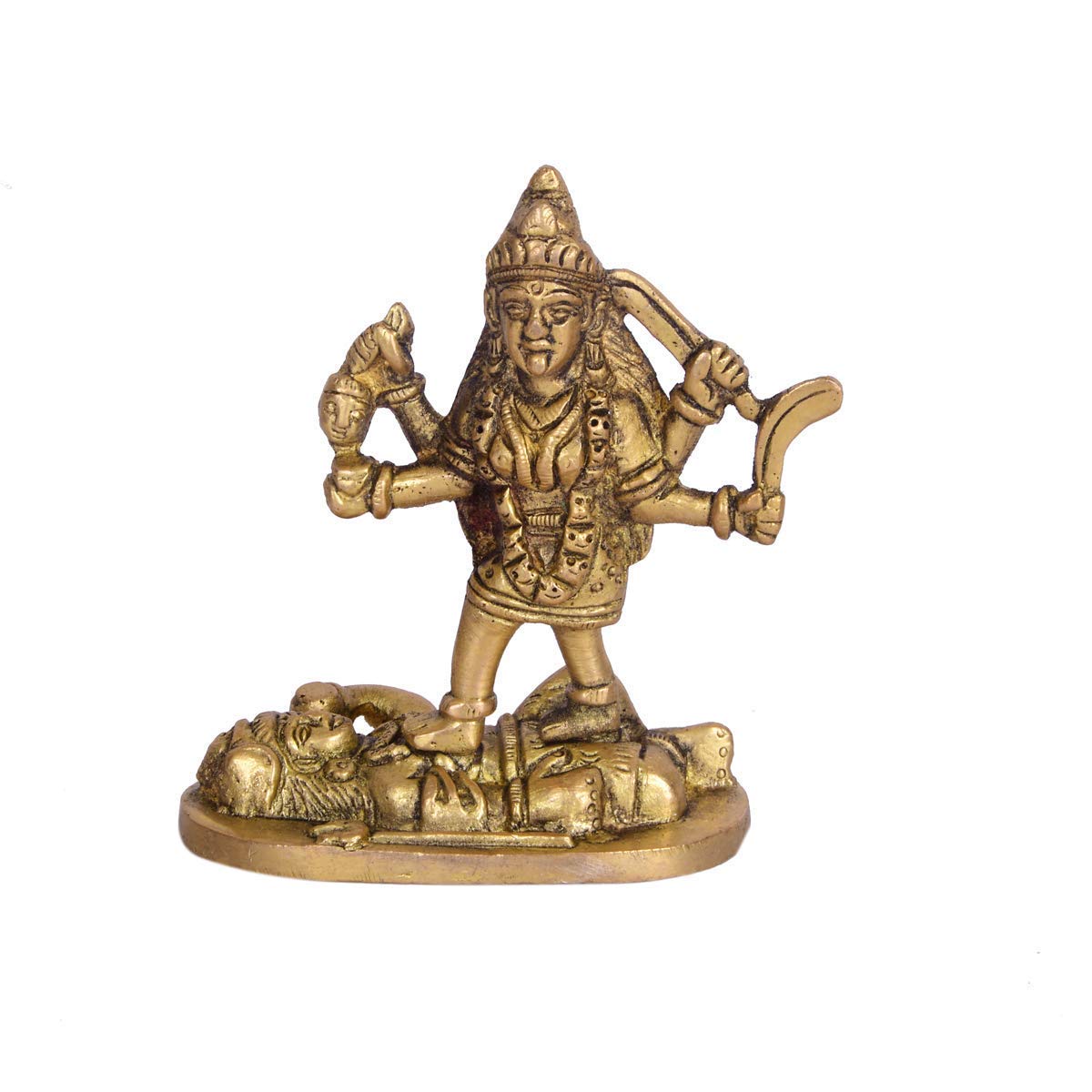 Collectible India Brass Small Maa Kali Devi Statue Hindu Religious ...