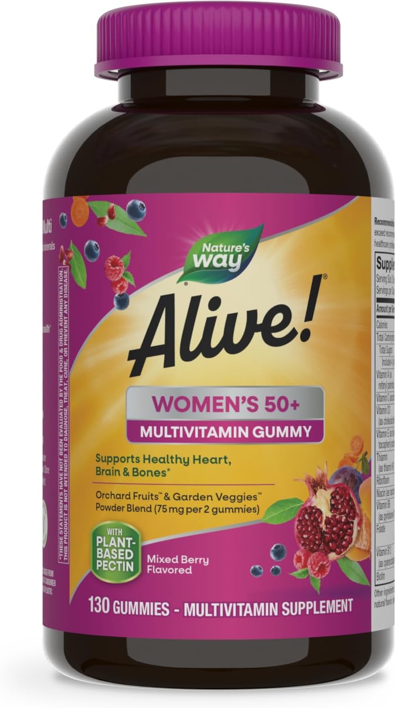 Amazon.com: Nature's Way Alive! Women’s 50+ Daily Gummy Multivitamin ...