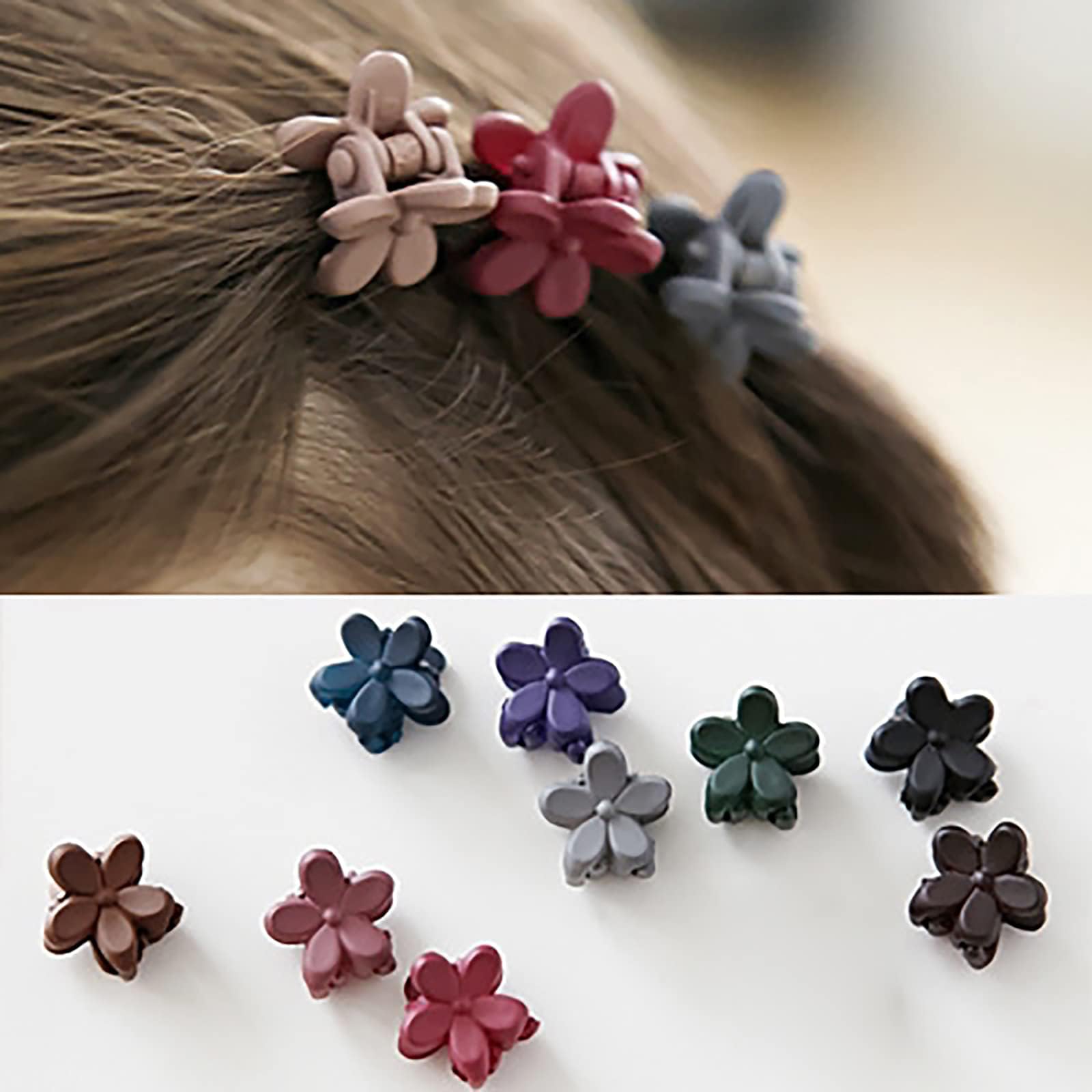 Amazon.com : IFfree Bangs Mini Assorted Colored Hair Claw Clips, 30 ...