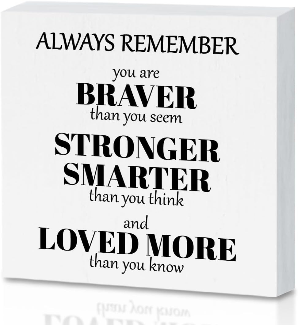 Amazon.com: Inspirational Decorative Wooden Box Sign, Rustic ...