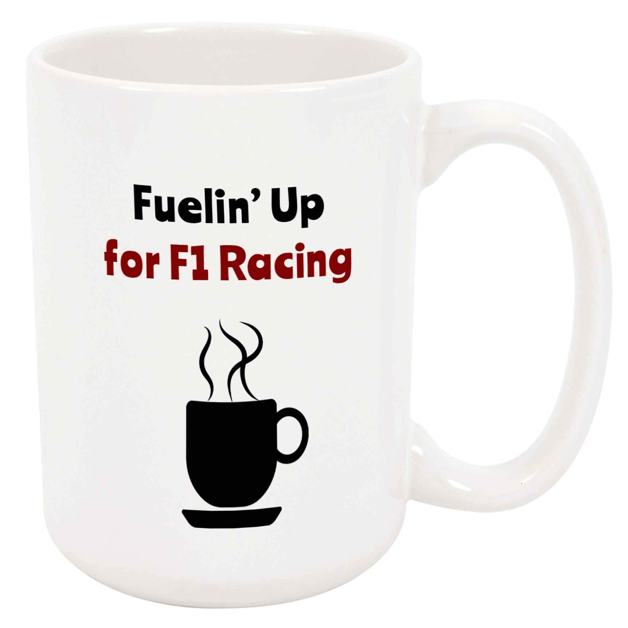 Amazon.com: Bouncing Brick Designs Fuelin' Up for F1 Racing Coffee Mug ...