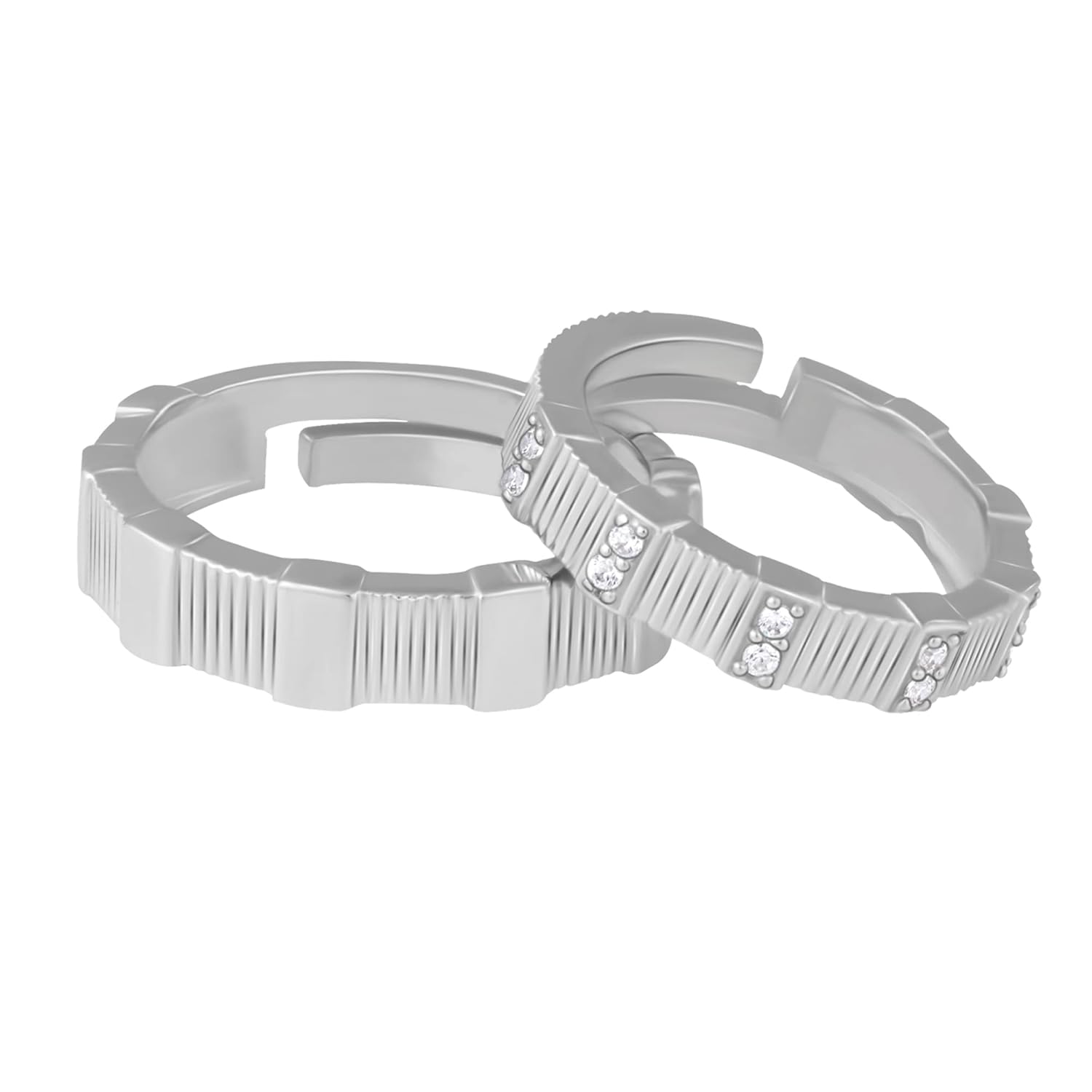 GIVA 925 Sterling Silver Fair Love Couple Rings, Adjustable | Gifts for ...