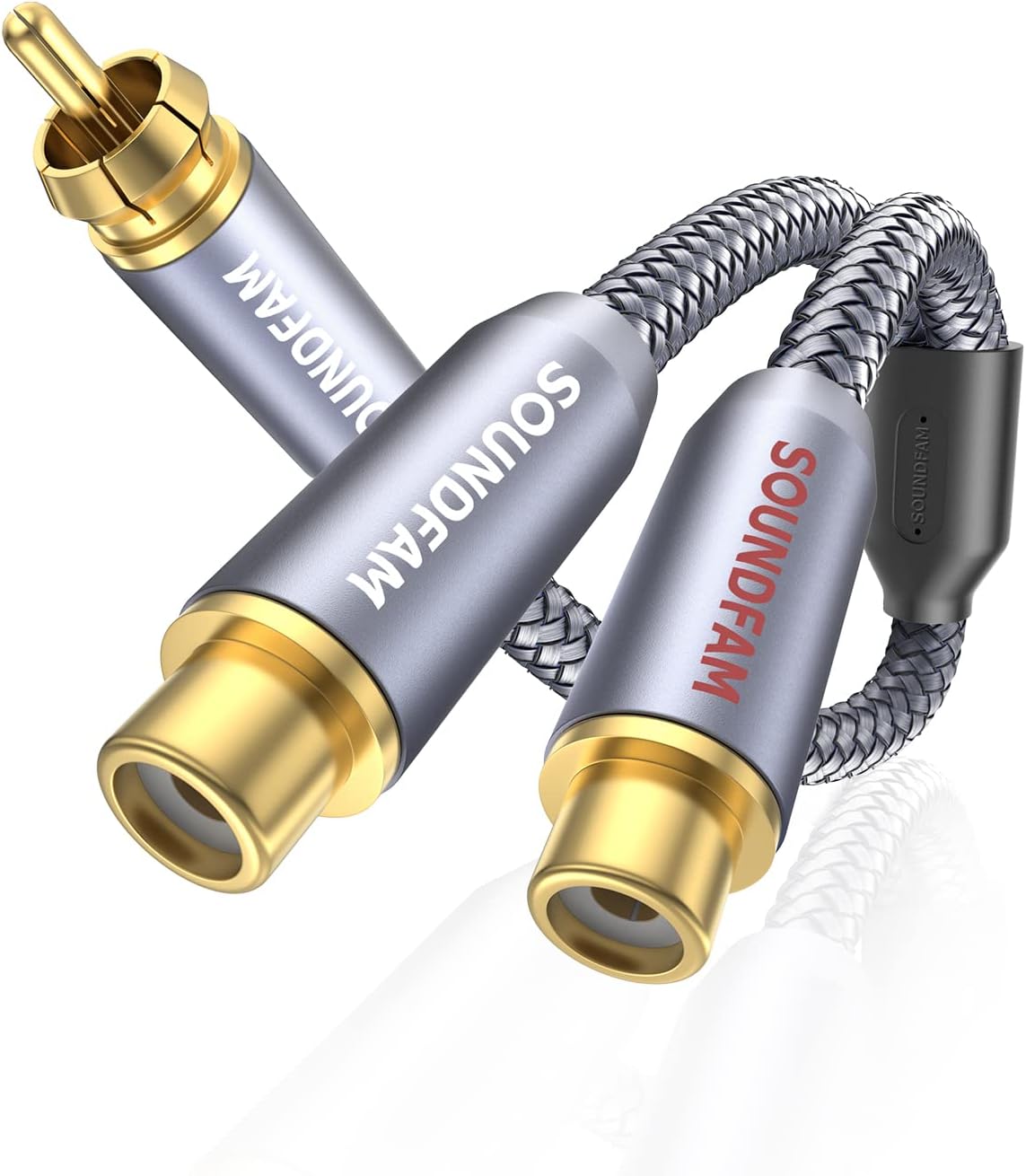 Amazon.com: KUYIOHIFI Dual Shielded (OD 8.0mm) 1 RCA Male to 2 RCA Male ...