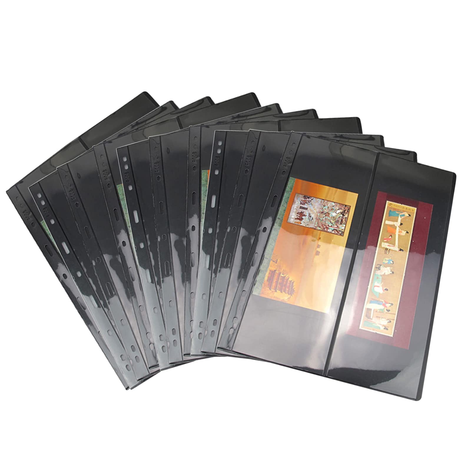 Stamp Stock Pages Sheets Double Sided Stamp Album Stock Pages with 9 ...