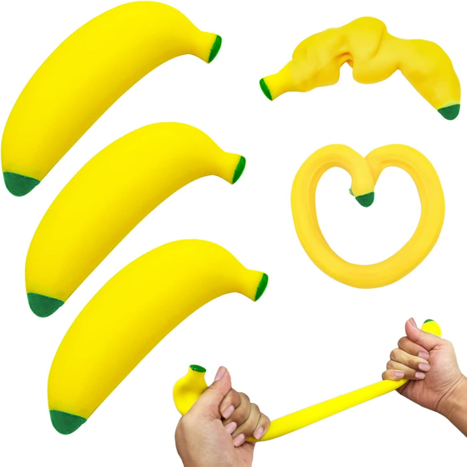 Amazon.com: 3 Pack Stretchy Banana Sand Sensory Toy,Stress Relief ...